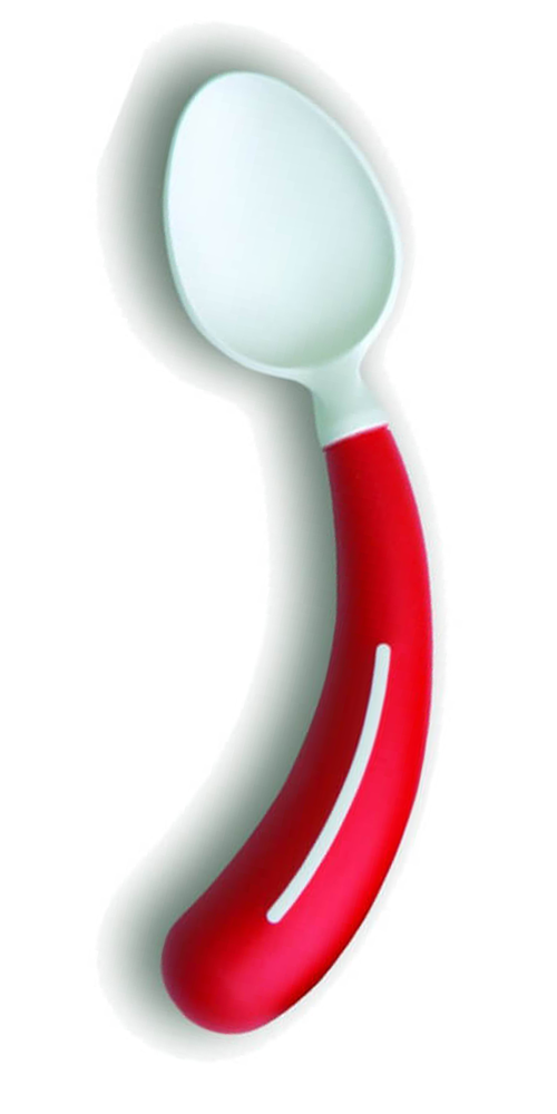 Henro-Grip Spoon (Red, Right-Handed) – Easy-Grip Adaptive Spoon for ...